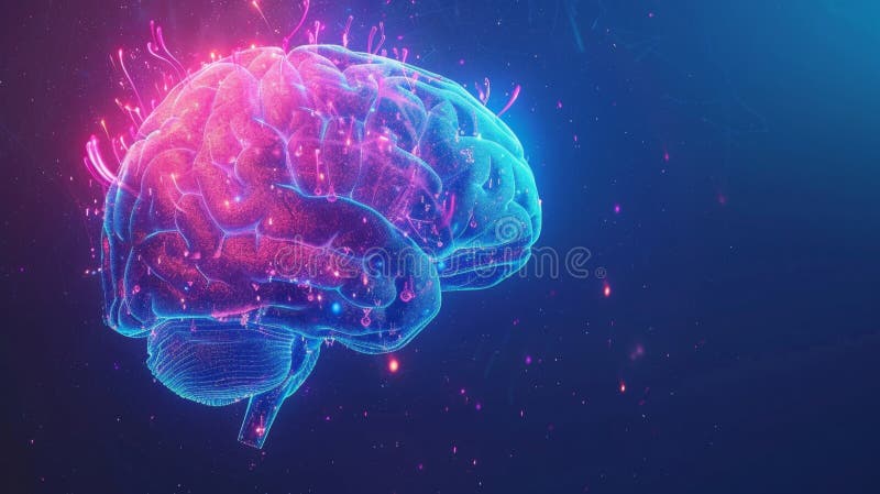 Futuristic Neural Network Visualization, Generative AI Stock Photo ... Futuristic Neural Network Visualization, Generative AI Stock Photo ...