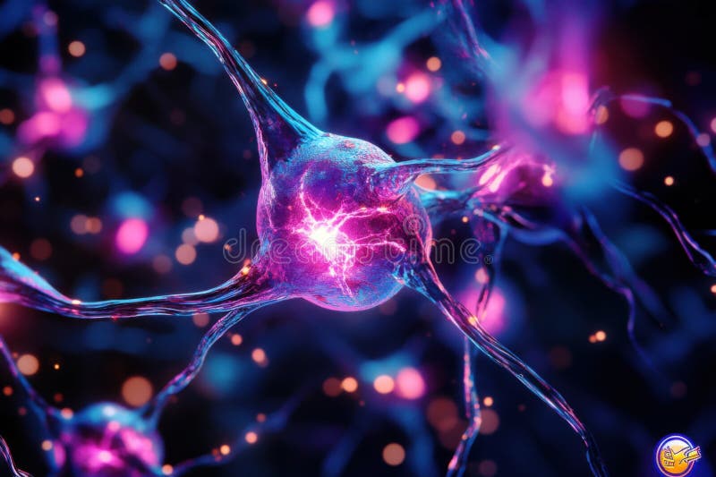 Futuristic Neural Plexus Design with Vibrant Colors for Science and ...