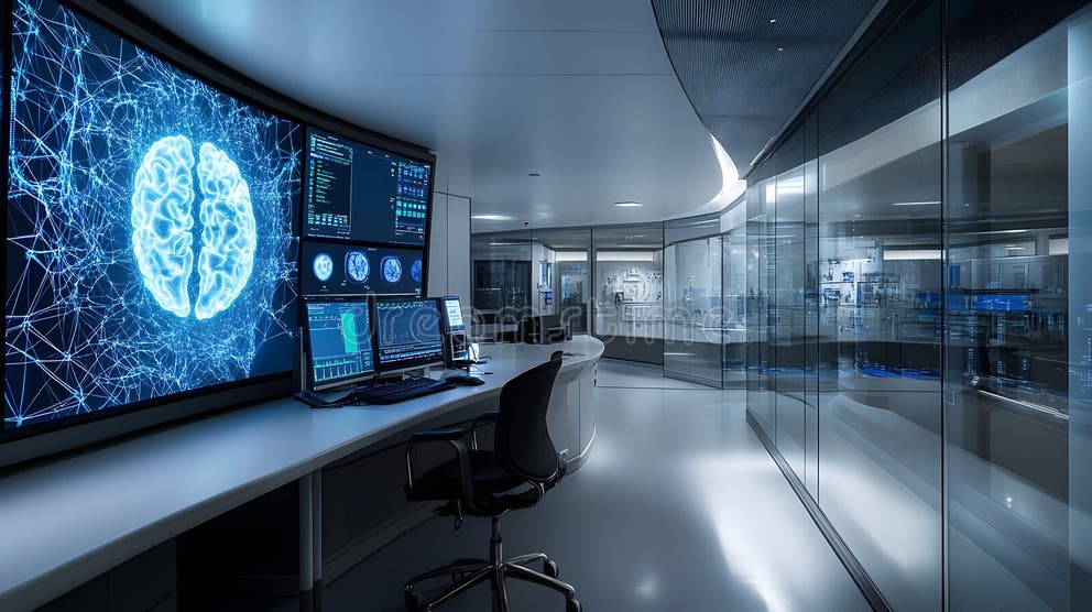 Futuristic Neuroscience Lab with Advanced Brain Imaging Technology ...