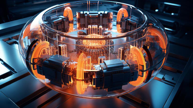 Futuristic Nuclear Fusion Concept with Inertial Confinement Stock ...