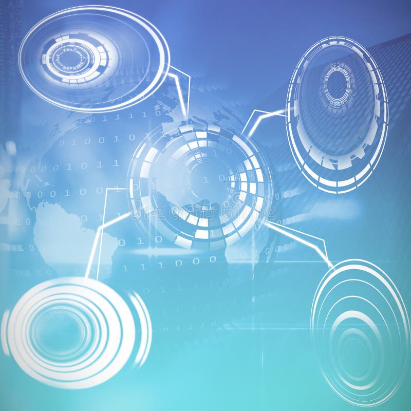 Futuristic Object Against Composite Image of View of Data Technology ...