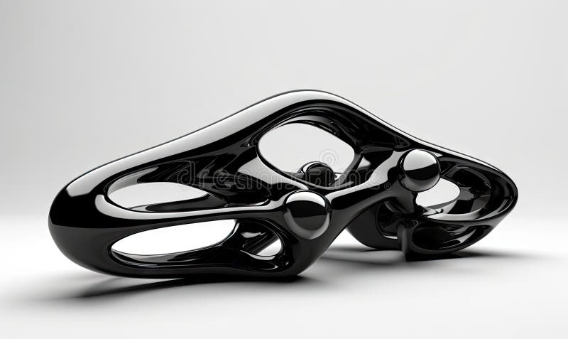 Futuristic Object Black on Background Stock Illustration - Illustration ...