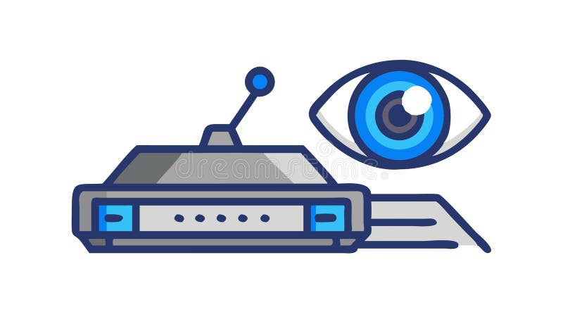 Futuristic Observation Unit Vector Icon, Remote Vision System, Vector ...