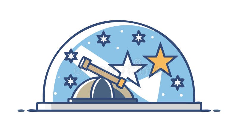 Futuristic Observatory, Advanced Stargazing Dome, Vector Design ...