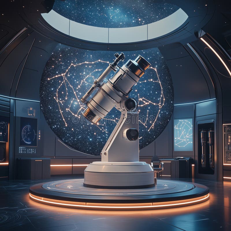 Futuristic Observatory Features Advanced AI Technology for Stargazing and Exploration Stock ...