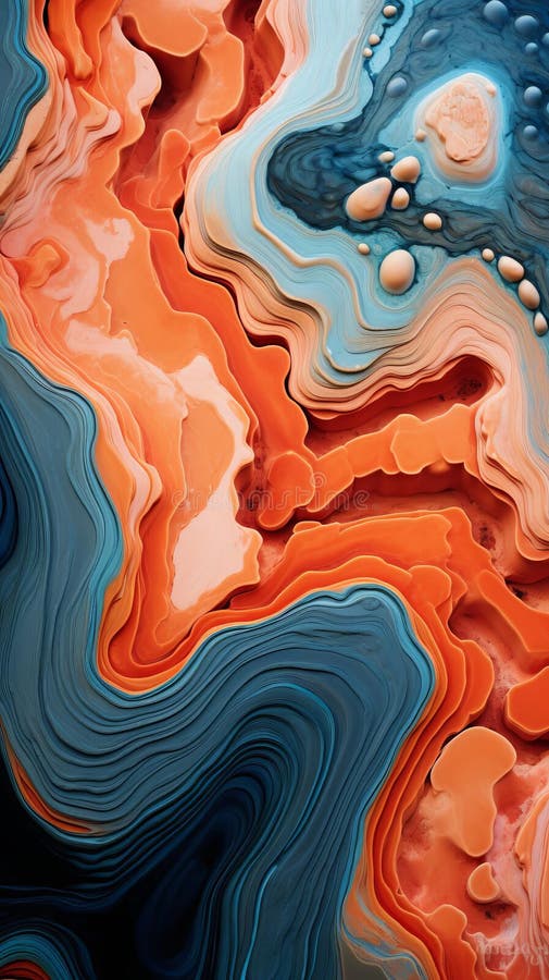 Futuristic Oceanic Landscape with Coral Ridges and Wave Patterns Stock ...