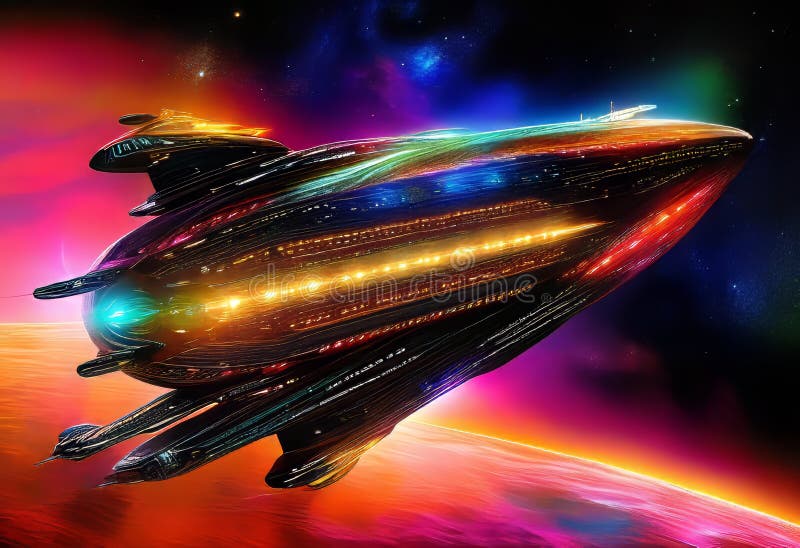 A Futuristic Odyssey in Quantum Design Stock Illustration ...