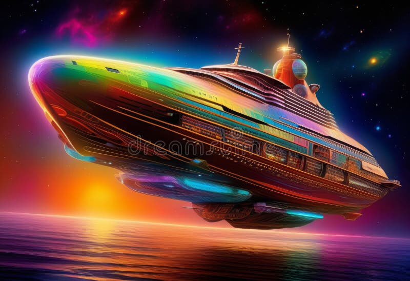 A Futuristic Odyssey in Quantum Design Stock Illustration ...
