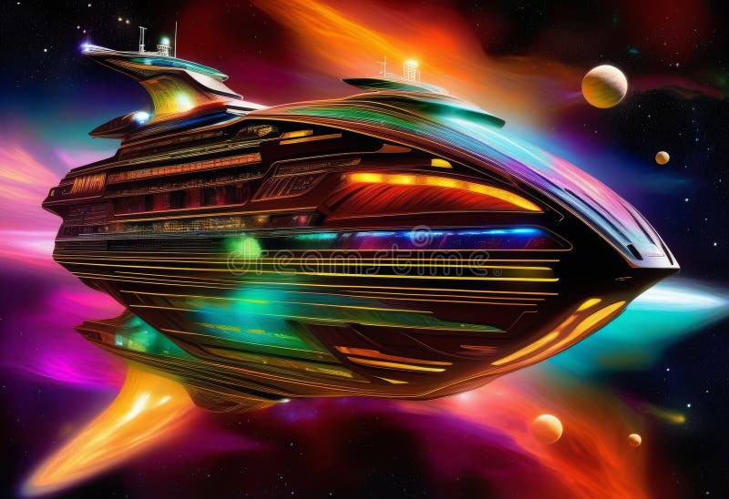A Futuristic Odyssey in Quantum Design Stock Illustration ...