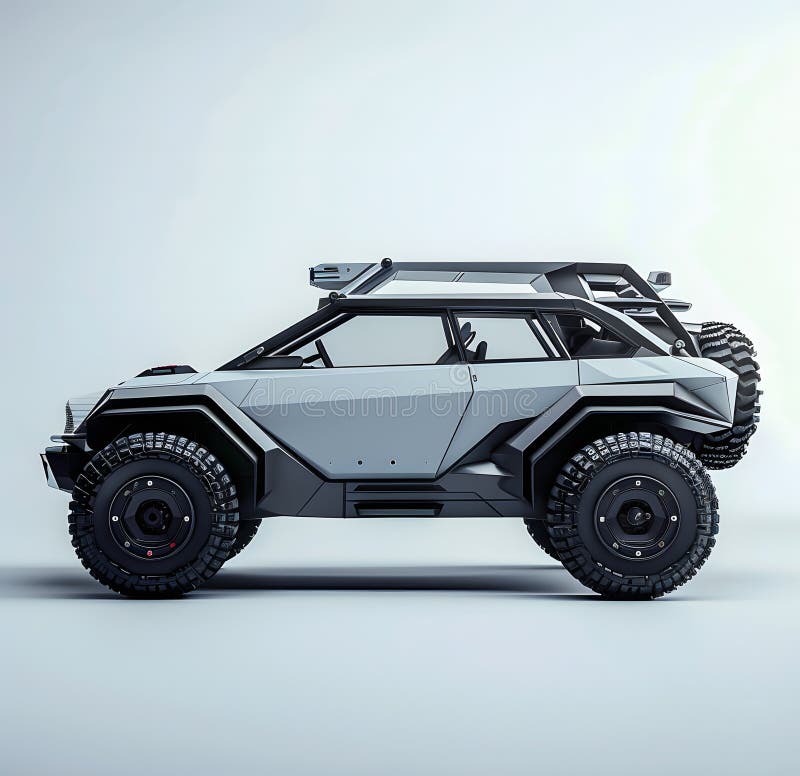 Futuristic Off-Road SUV with Bold Design Side View Stock Photo - Image ...