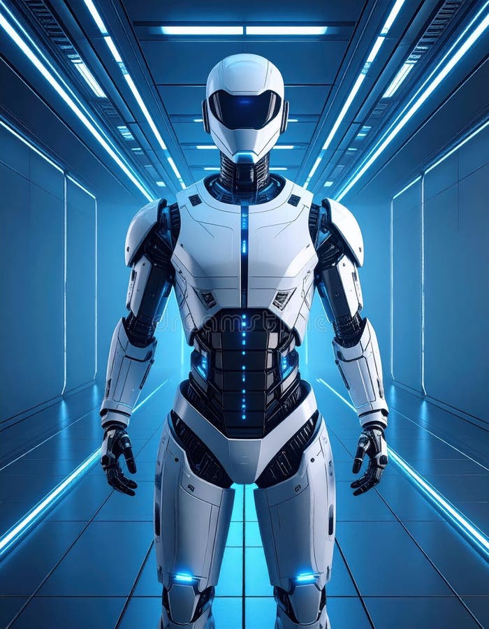 Futuristic Office Building with Advanced AI Stock Image - Image of ...