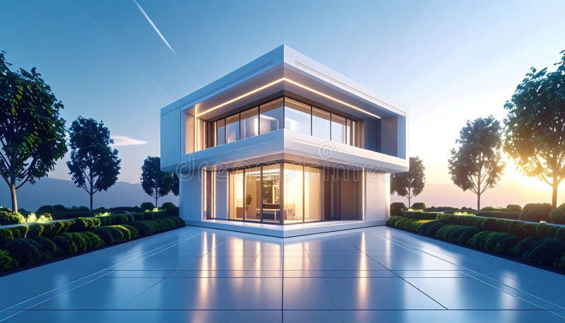 Futuristic Office Building Design Inspired by Stock Image - Image of ...