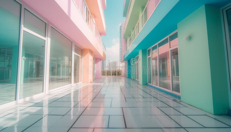 The Futuristic Office Building Features Modern Architecture and Steel ...