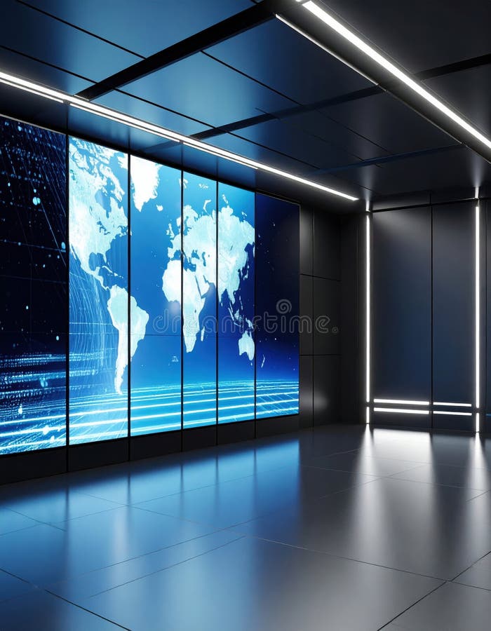 Futuristic Office Building Featuring Advanced Technology Stock Image ...