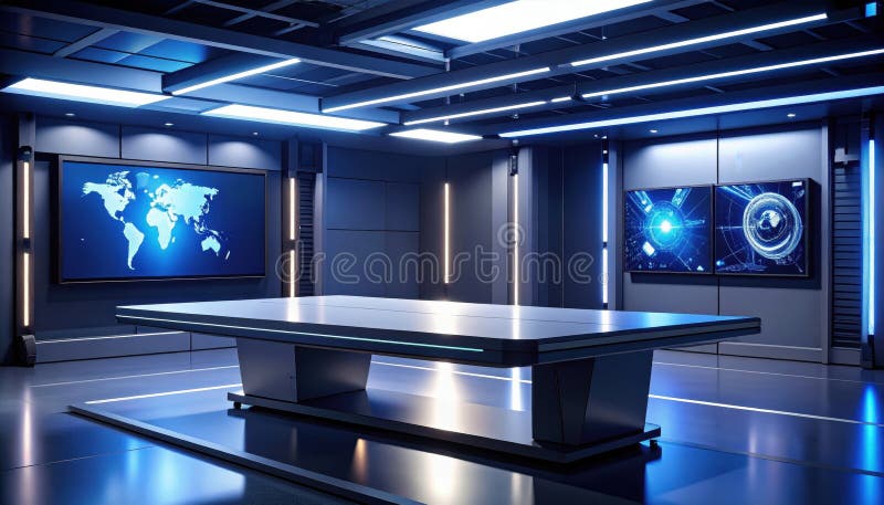 Futuristic Office Building Interior Designed for Stock Image - Image of ...
