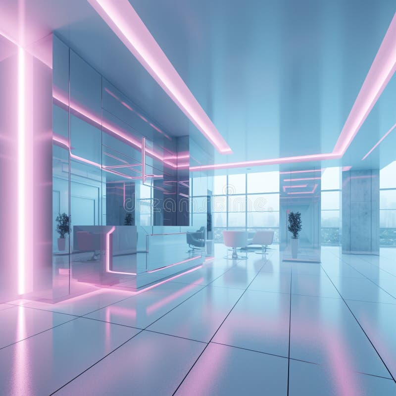 Futuristic Business Lobby Stock Illustrations – 647 Futuristic Business ...