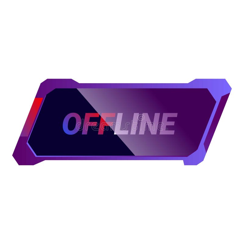 Futuristic Offline Screen Showing Streamer Not Streaming Stock ...