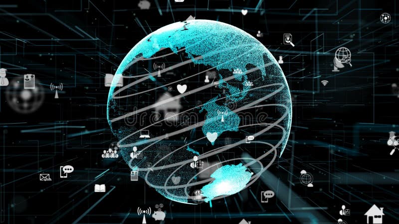 Futuristic Online Internet Network and Internet of Things IOT Concept ...