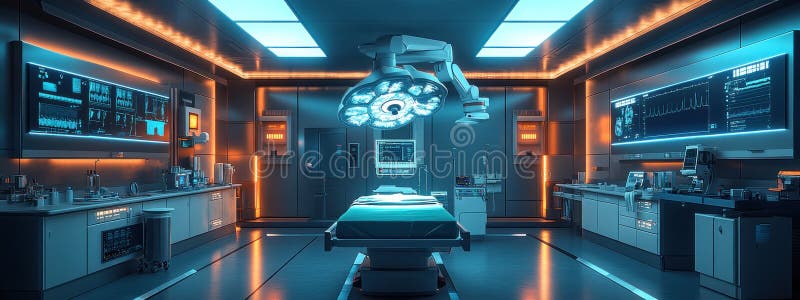 A Futuristic Operating Room Featuring Advanced Robotic Surgical ...