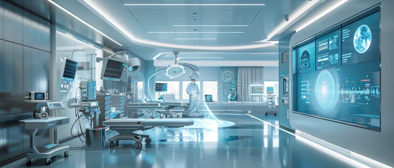 A Futuristic Operating Room Featuring AI-assisted Surgical Equipment ...