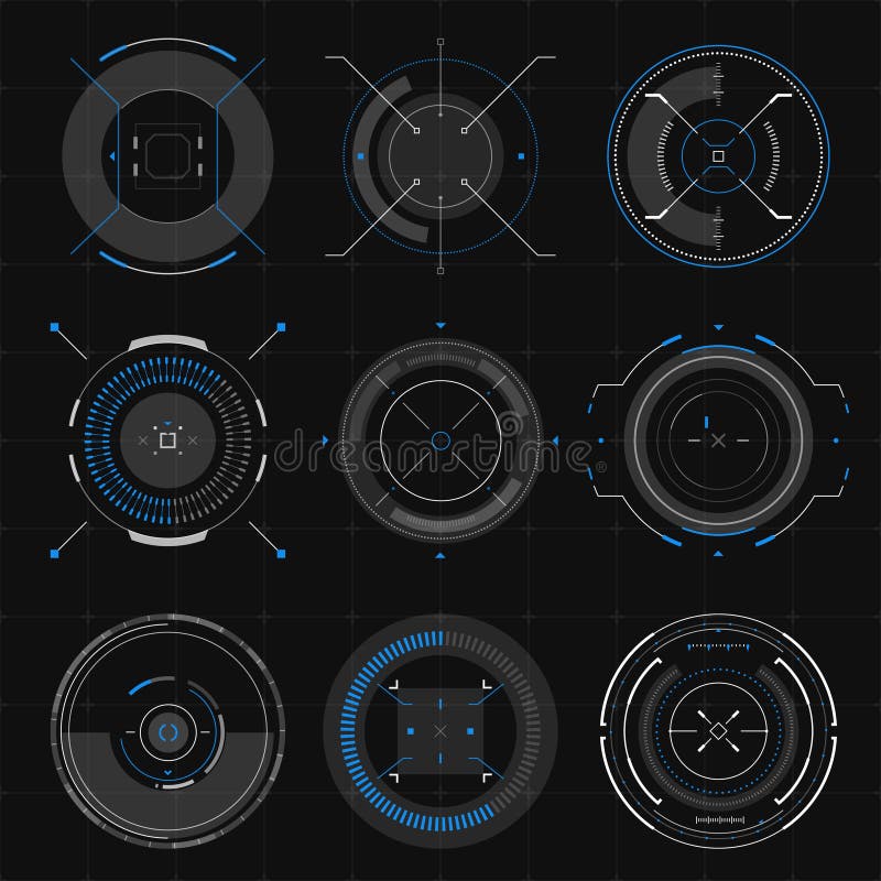 Futuristic Optical Aim. Ui Technology Aiming, Weapon Military ...