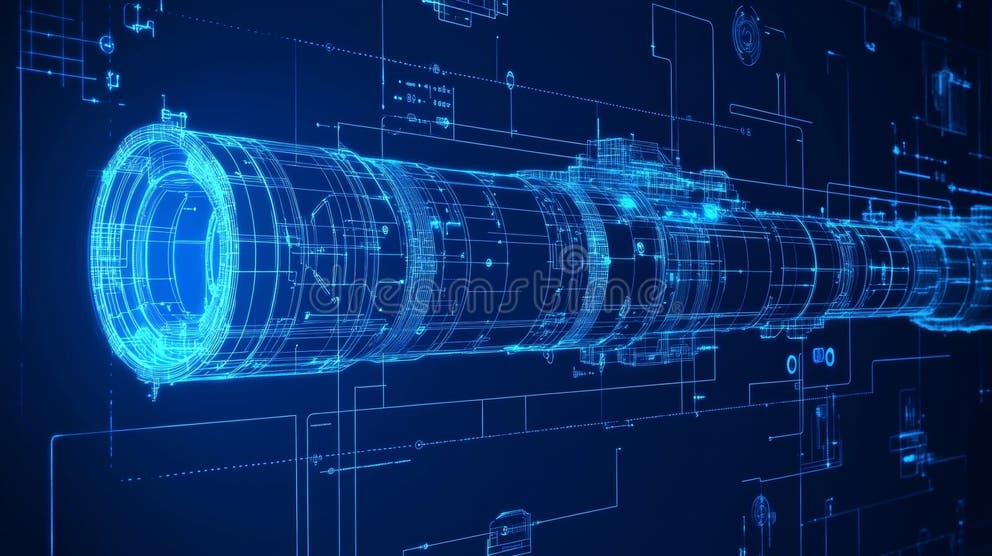 Futuristic Optical Lens Architectural Design, Engineering Blueprint ...