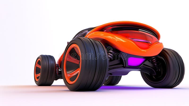 Futuristic Orange Concept Car Design: Sleek, Powerful, and Bold Rear ...
