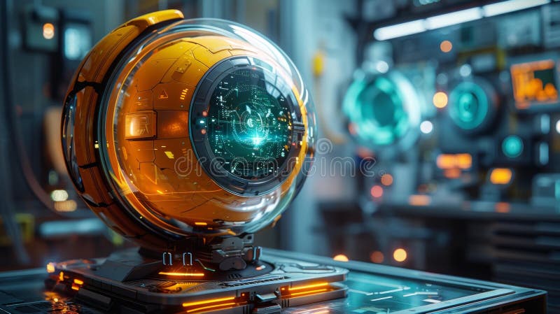 Hi-tech Sphere Computer Technology on the Blue Background Stock Vector ...