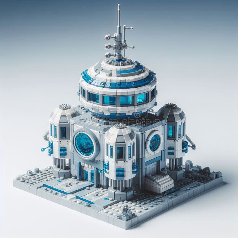 Futuristic Orbital Base stock illustration. Illustration of spherical ...