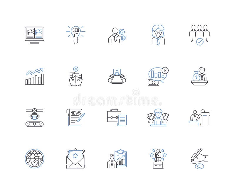 Futuristic Outlook Line Icons Collection. Technology, Innovation ...
