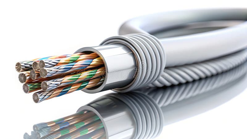 Futuristic Overhead View of Advanced Cable Technology a Seamless Network of Modern Connections ...