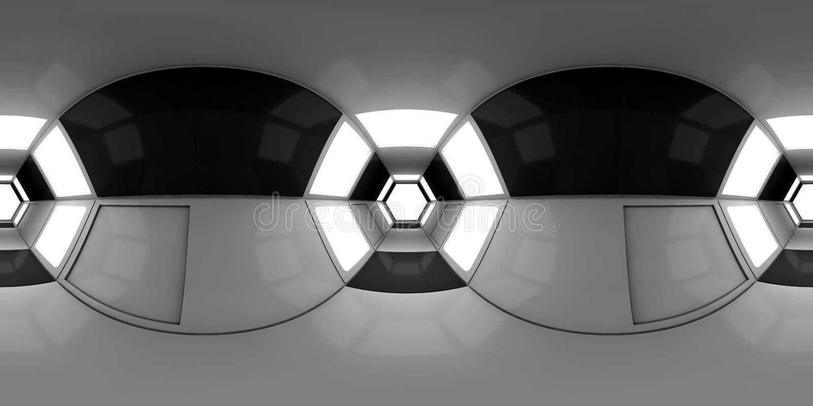 Futuristic panoramic HDRI stock illustration. Illustration of abstract ...