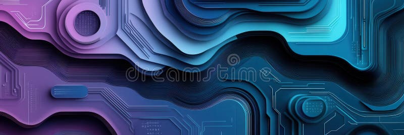 Futuristic Paper Art Design Showcasing Abstract Layered Elements ...