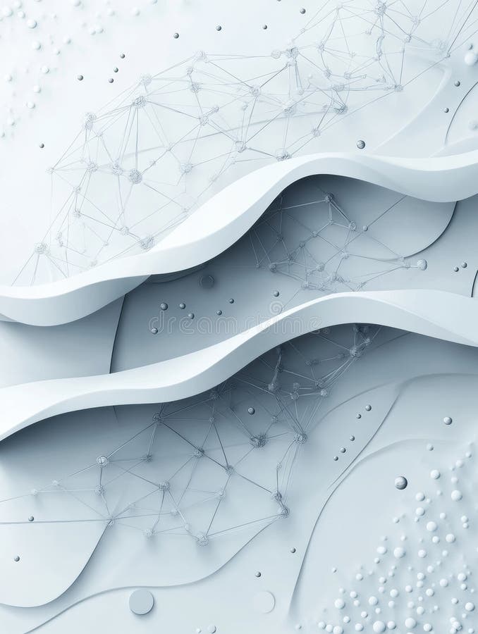 Futuristic Paper Cut Design Featuring Molecular Structures and DNA ...