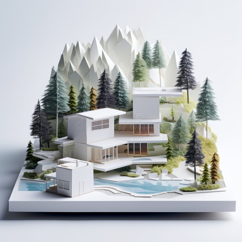 Futuristic Paper House: Modern Architecture in a Serene Forest Setting ...