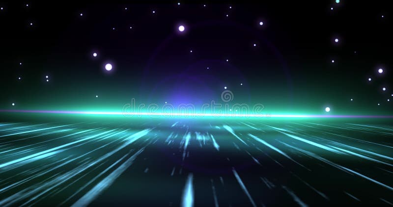 Futuristic Particle Falling Space Speed Ramp Starting Engine Animation ...
