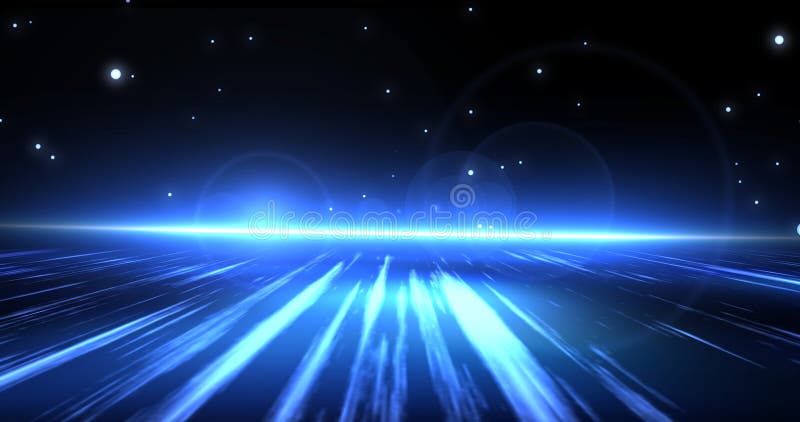 Futuristic Particle Falling Space Speed Ramp Starting Engine. Stock ...