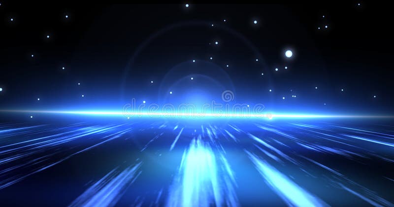 Futuristic Particle Falling Space Speed Ramp Starting Engine. Stock ...