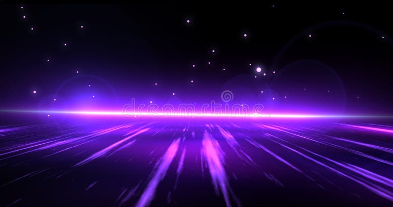 Futuristic Particle Falling Space Speed Ramp Starting Engine. Stock ...