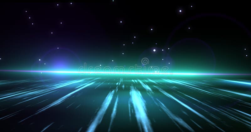 Futuristic Particle Falling Space Speed Ramp Starting Engine. Stock ...