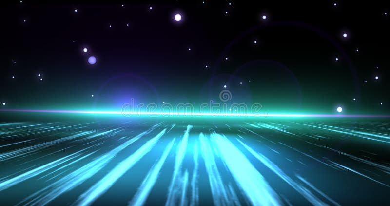 Futuristic Particle Falling Space Speed Ramp Starting Engine. Stock ...