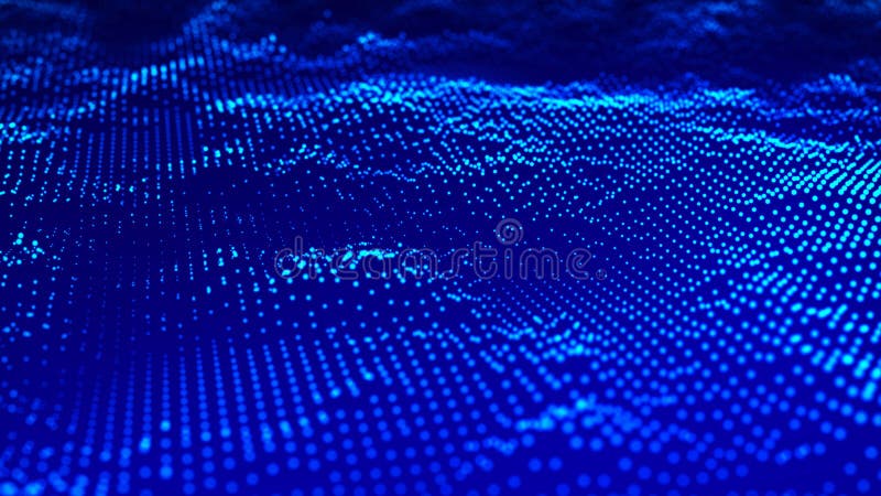 Futuristic Particles Background. Digital Background with Connected Blue ...