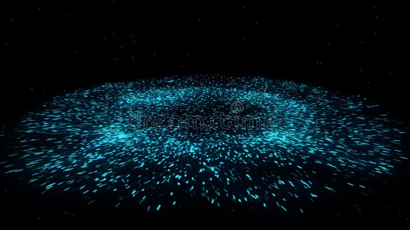Futuristic Particles Cosmic Explosion Shockwave Blue Energy Space 3d ...