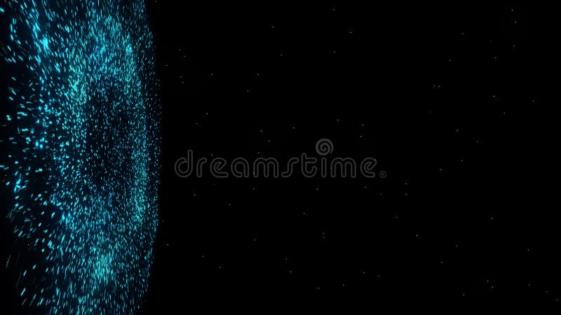 Futuristic Particles Cosmic Explosion Shockwave Blue Energy Space 3d ...