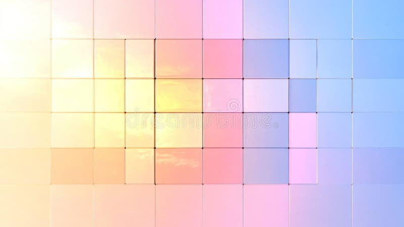 Futuristic Pastel Neon Rainbow Pixel TV Screen Texture with Square ...