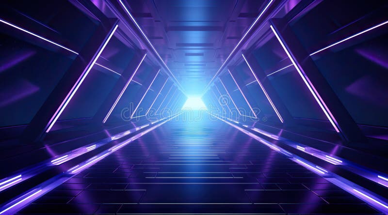 Futuristic Path, in the Style of Dark Turquoise and Light Violet, Art ...