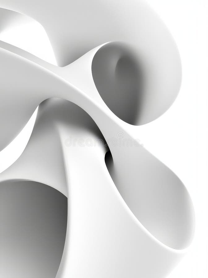 A Futuristic Pattern with White Stripes is Enveloped in a Light Mist ...