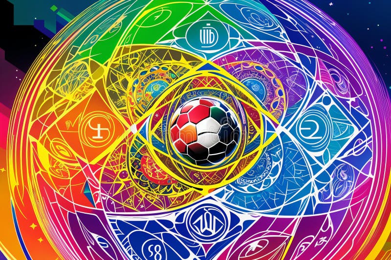 Futuristic Patterns the Abstract Soccer World Cup in Qatar 2022.AI ...