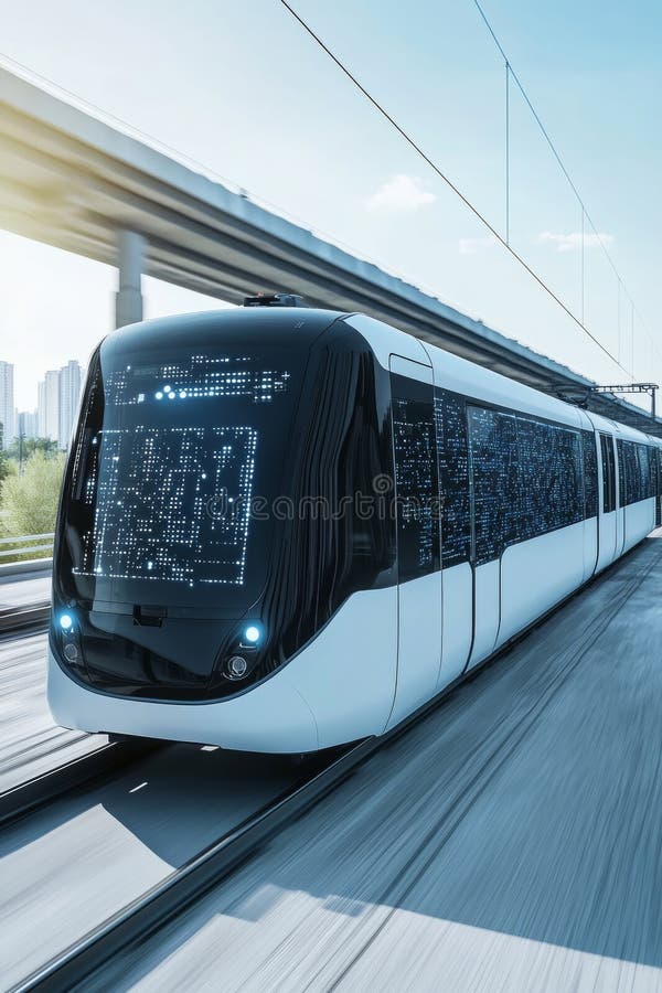 Futuristic Personal Rapid Transit System, Smart City Mobility, Advanced ...