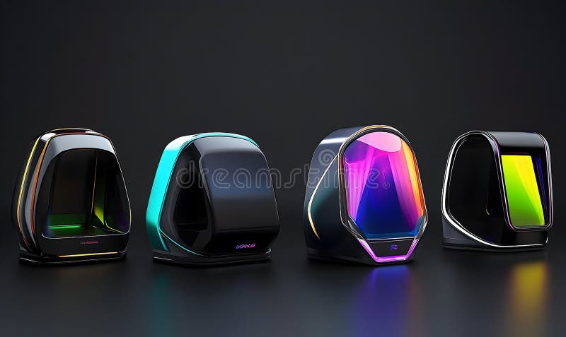 Futuristic AI-Generated Pods Stock Illustration - Illustration of ...